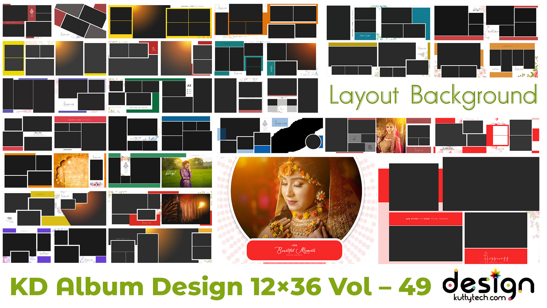 Wedding Album 12×36 PSD Volume – 49 - Kutty Design